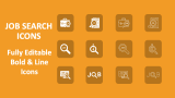 Job Search Icons for PowerPoint and Google Slides - PPT Slides