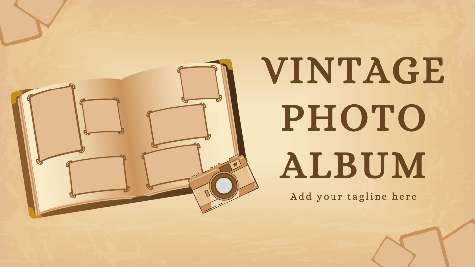 Vintage Photo Album Template Vintage Photo Album Powerpoint Template,