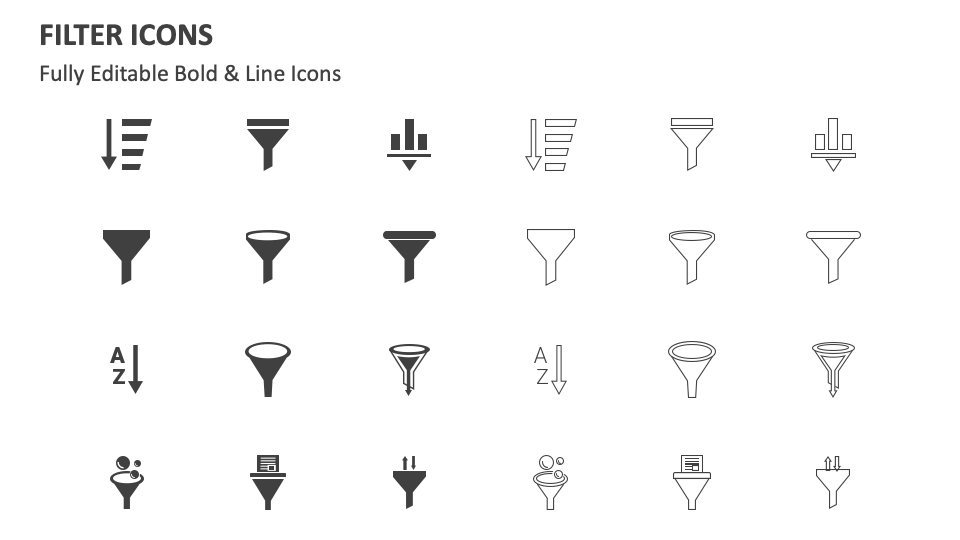 Filter Icons for Google Slides and PowerPoint