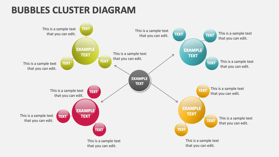 Bubbles Cluster Diagram for PowerPoint and Google Slides - PPT Slides