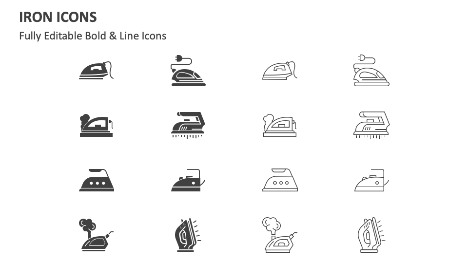 Iron Icons for PowerPoint and Google Slides - PPT Slides