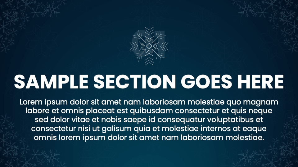 Free Snowflake Background Presentation for Google Slides and PowerPoint