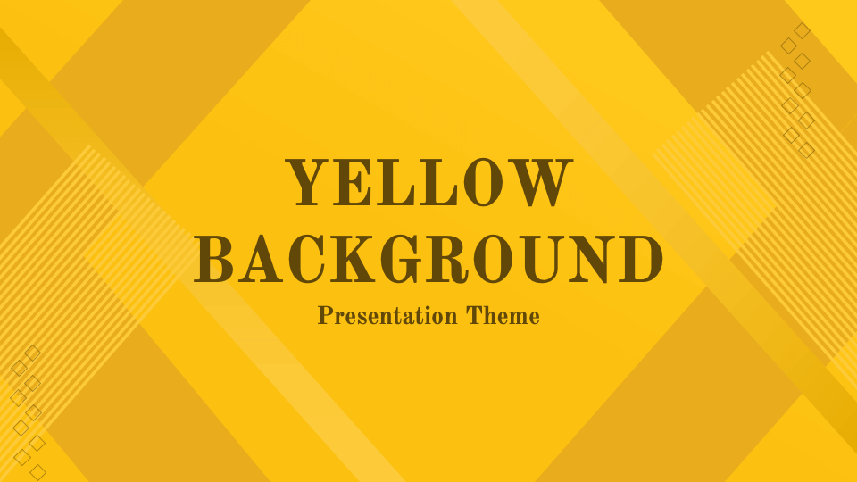 Yellow Presentation Background Theme for PowerPoint and Google Slides ...