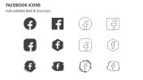 Facebook Icons for Google Slides and PowerPoint