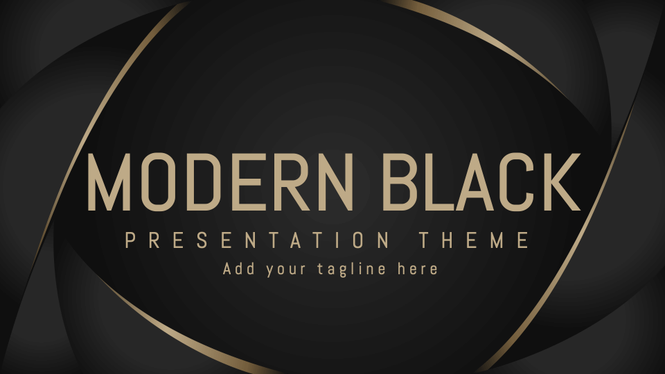 Modern Black Theme for Google Slides and PowerPoint