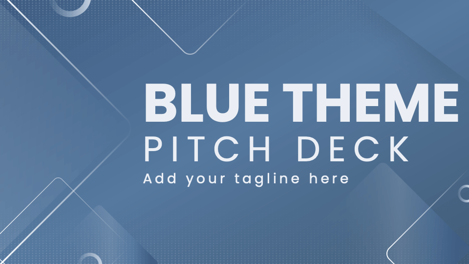 Blue Pitch Deck for Google Slides and PowerPoint