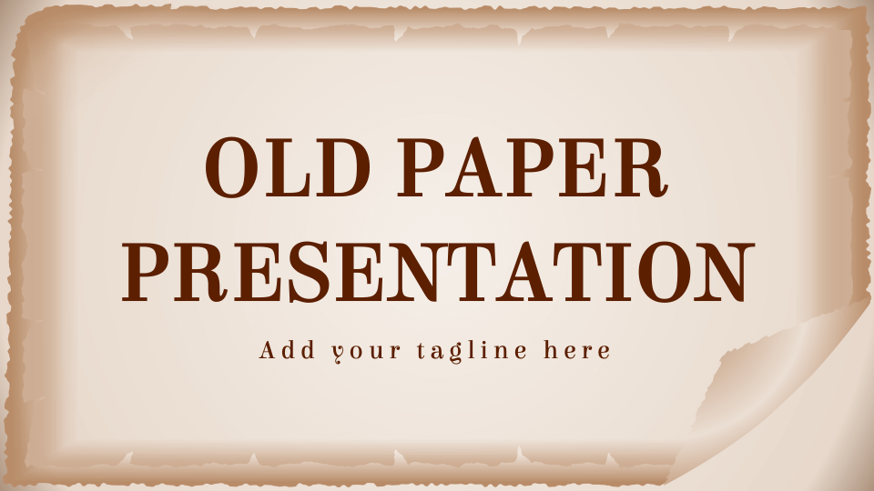 Old Paper Powerpoint Template Inspirational Great Ancient