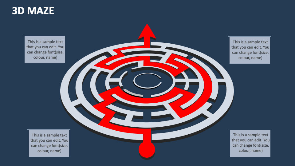 3D Maze Template for PowerPoint and Google Slides - PPT Slides