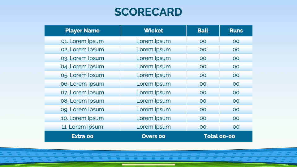 Cricket Stadium Background Presentation Theme for PowerPoint and Google ...