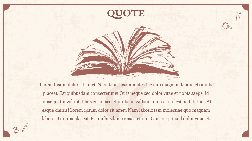 Free Old Book Presentation Theme for Google Slides and PowerPoint