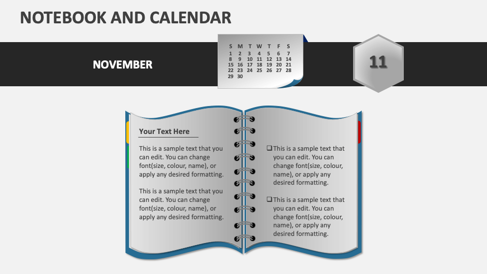 Notebook and Calendar Template for PowerPoint and Google Slides - PPT ...