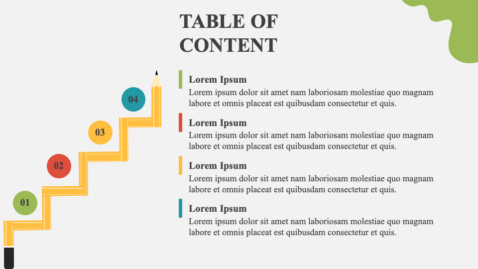 Free Pencil Ladder Presentation Theme for Google Slides and PowerPoint