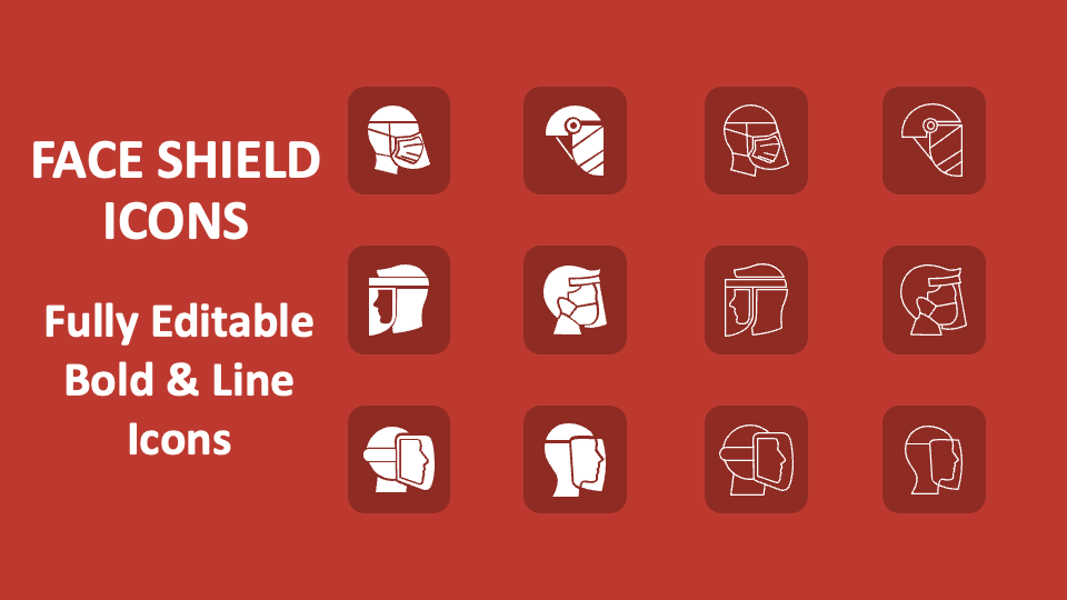 Face Shield Icons for Google Slides and PowerPoint