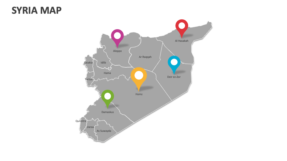 Syria Map for Google Slides and PowerPoint - PPT Slides