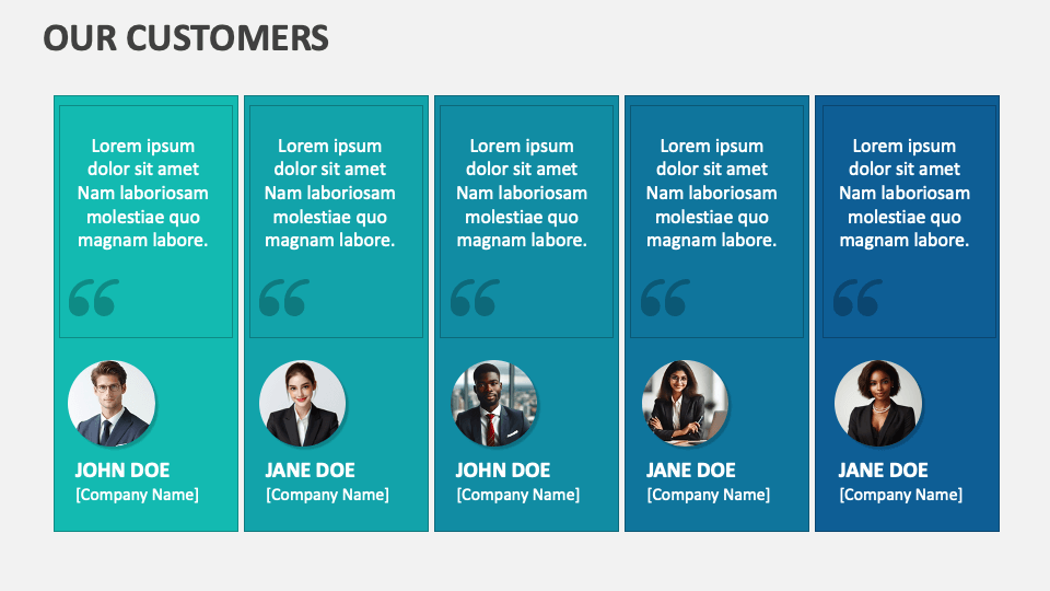 Our Customers Template for Google Slides and PowerPoint - PPT Slides
