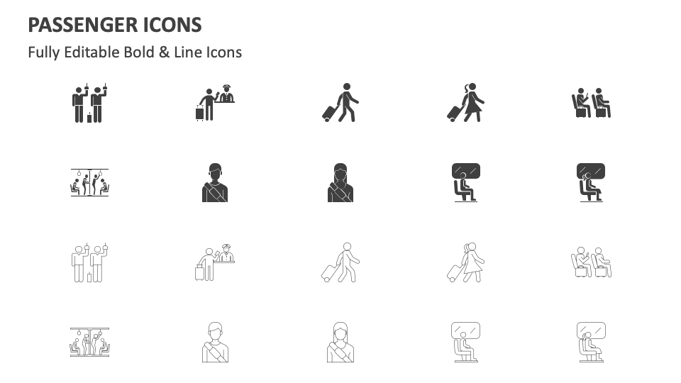 Passenger Icons for Google Slides and PowerPoint