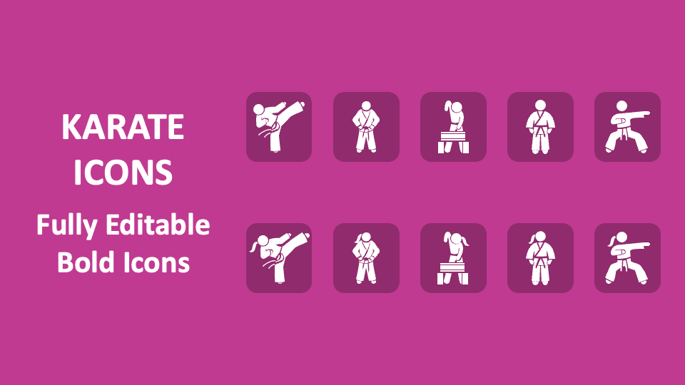 Karate Icons for Google Slides and PowerPoint