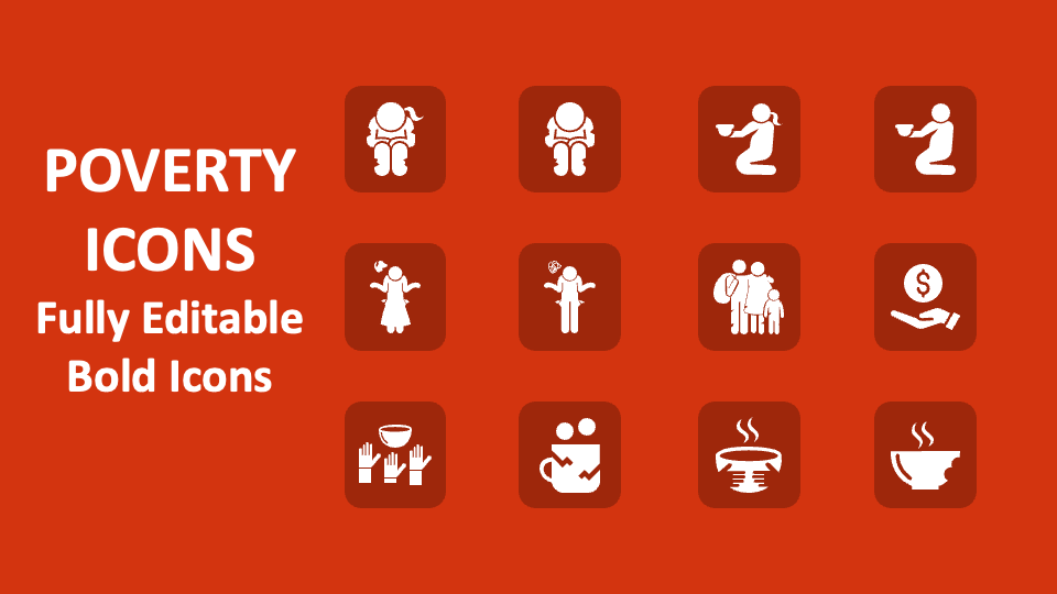 Poverty Icons for Google Slides and PowerPoint
