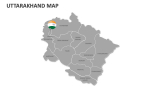 Uttarakhand Map for Google Slides and PowerPoint - PPT Slides