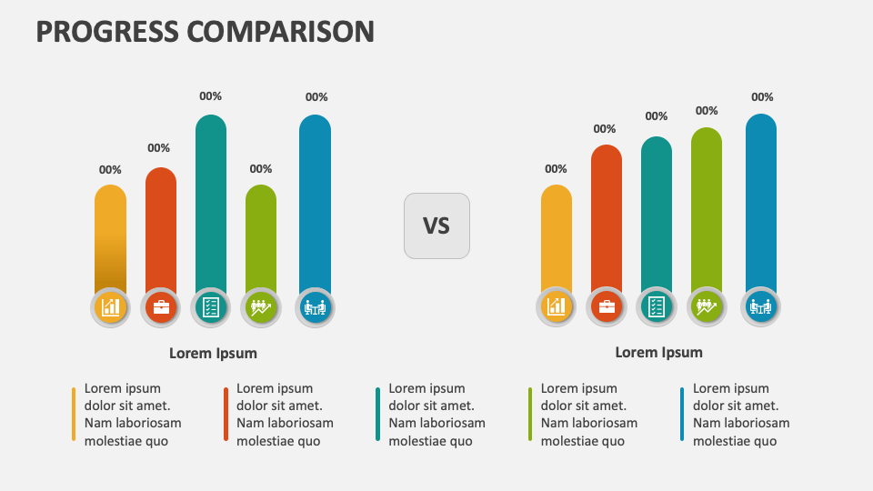 Progress Comparison Template for Google Slides and PowerPoint - PPT Slides