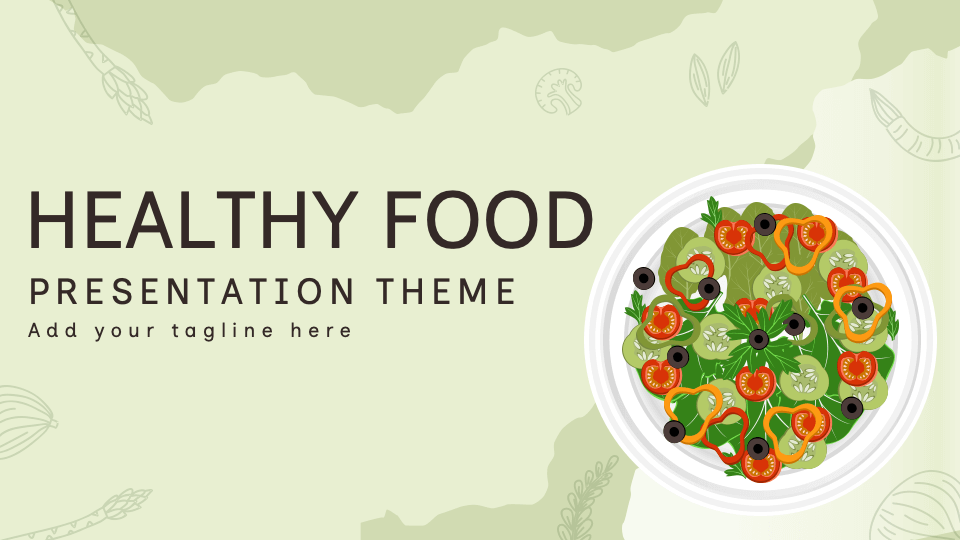 Free Healthy Food Presentation Theme for Google Slides and PowerPoint