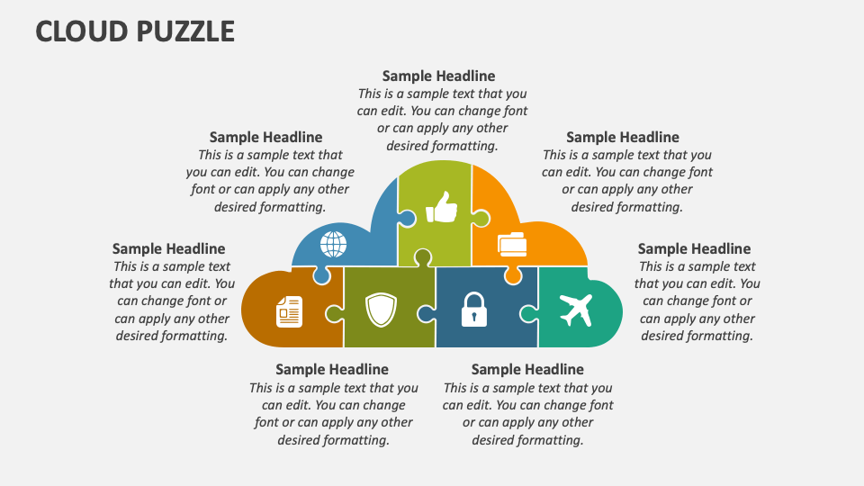 Cloud Puzzle PowerPoint and Google Slides Template - PPT Slides