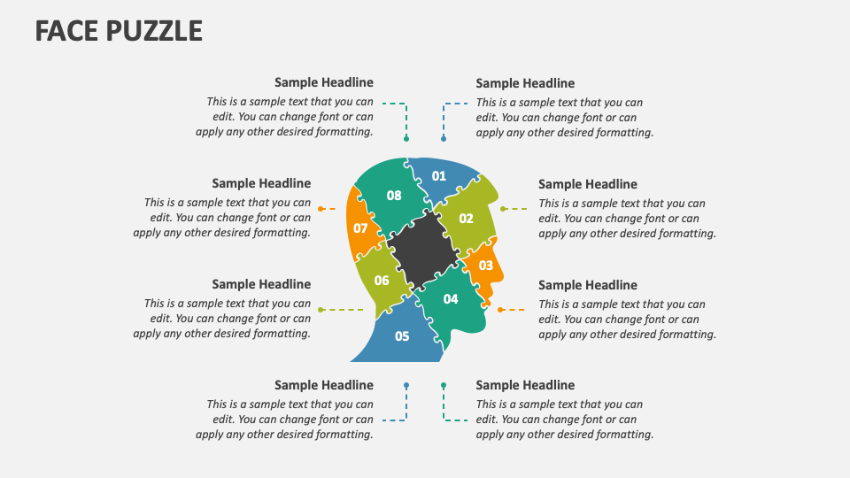 Face Puzzle PowerPoint and Google Slides Template - PPT Slides