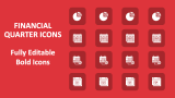 Financial Quarter Icons for Google Slides and PowerPoint