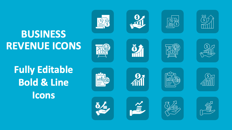 Business Revenue Icons for Google Slides and PowerPoint