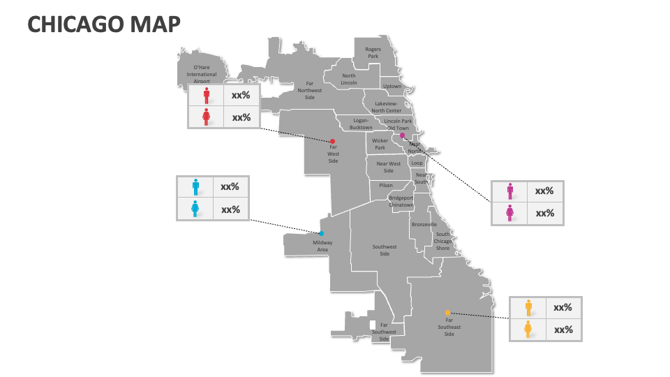 Chicago Map for Google Slides and PowerPoint - PPT Slides