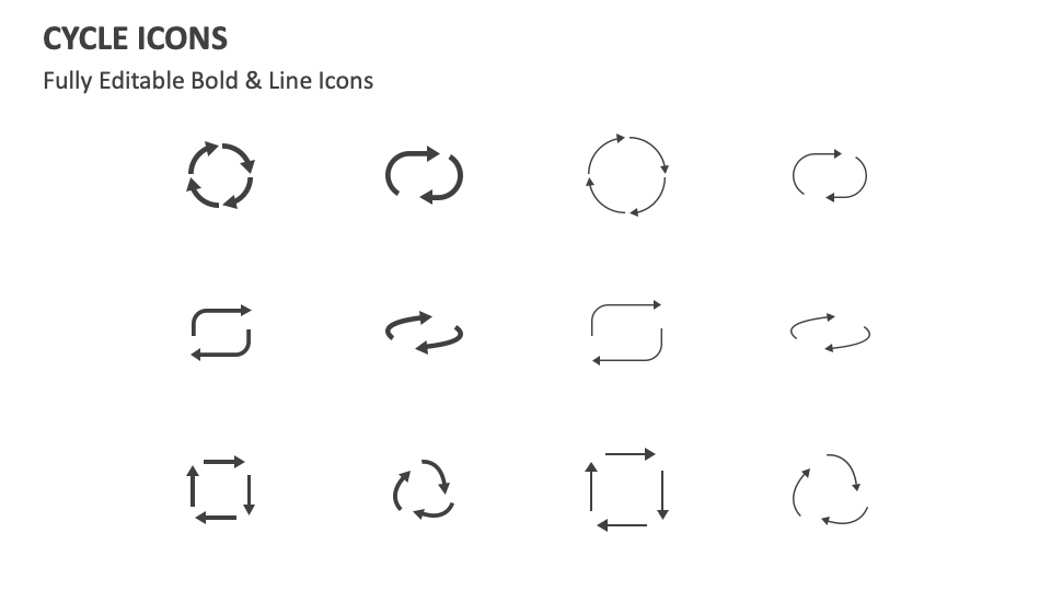 Cycle Icons for Google Slides and PowerPoint