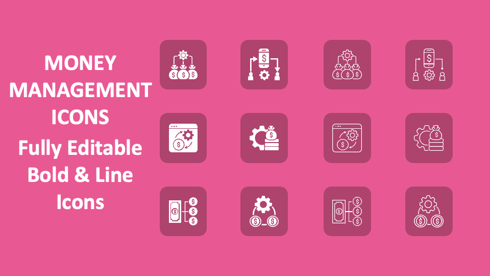 Money Management Icons for Google Slides and PowerPoint