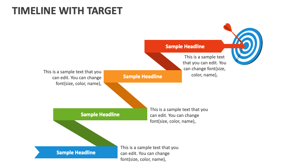 Timeline With Target PowerPoint and Google Slides Template - PPT Slides