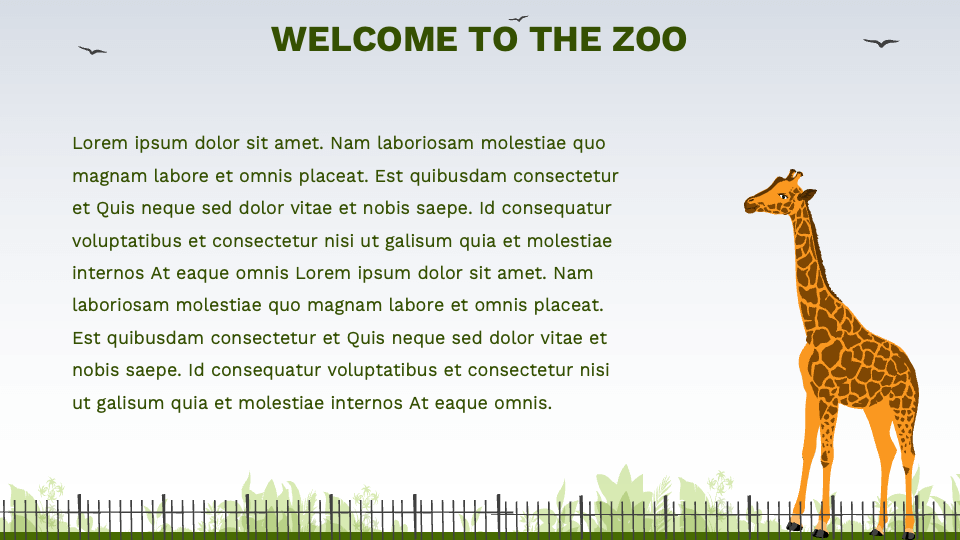 Free Zoo Presentation Theme for Google Slides and PowerPoint