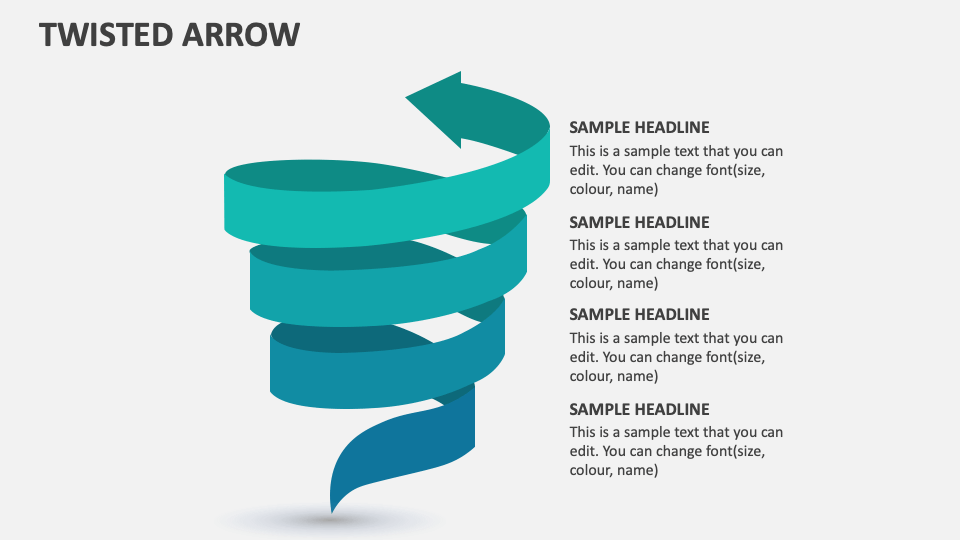 Twisted Arrow PowerPoint and Google Slides Template - PPT Slides