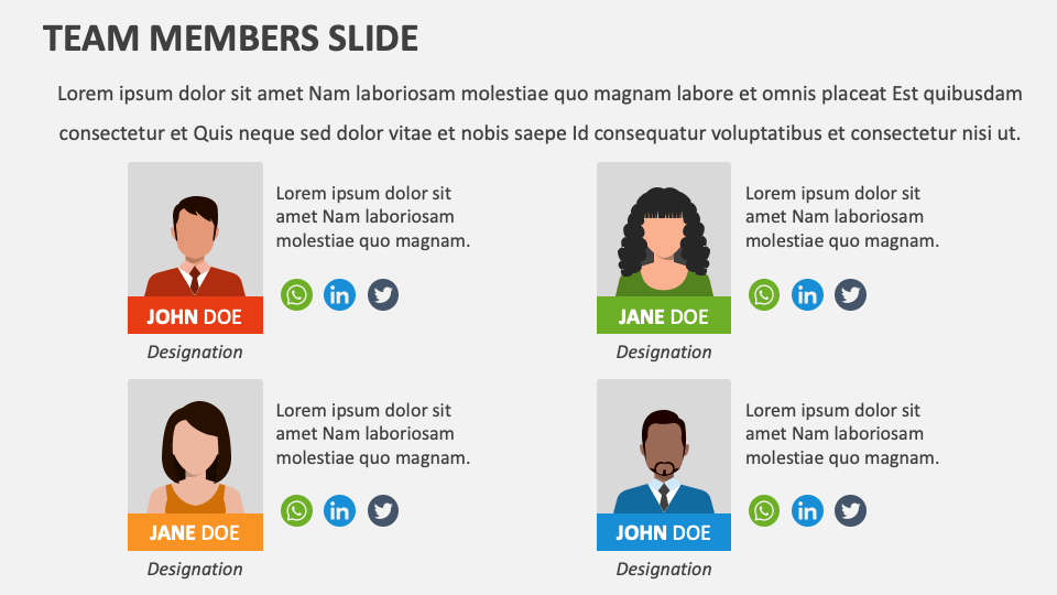 Team Members Slides for PowerPoint and Google Slides - PPT Slides