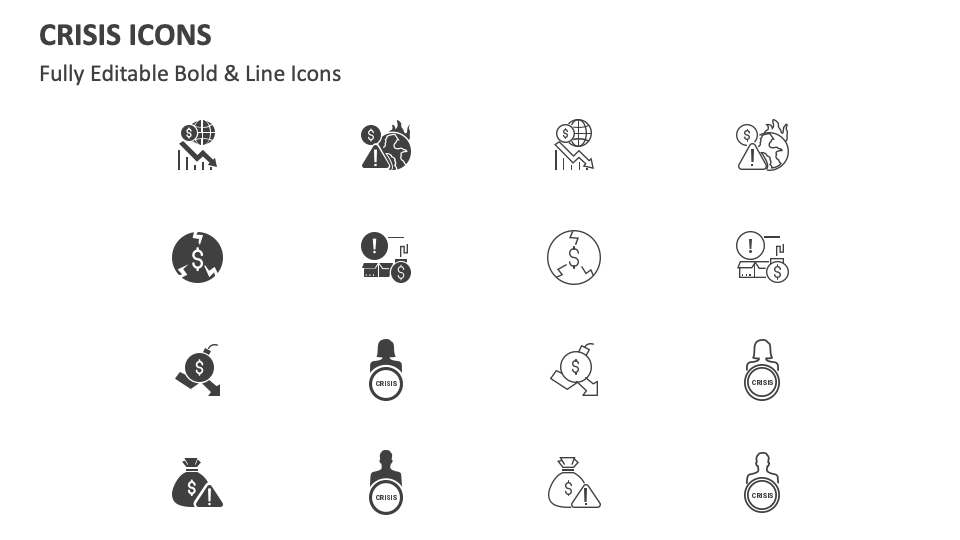 Crisis Icons for Google Slides and PowerPoint