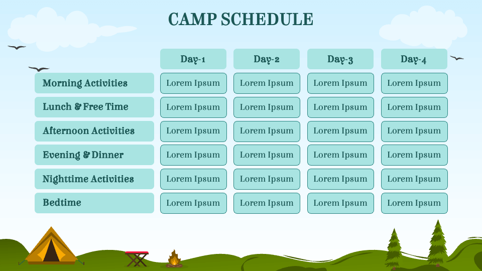 Free Summer Camp Presentation Theme for Google Slides and PowerPoint
