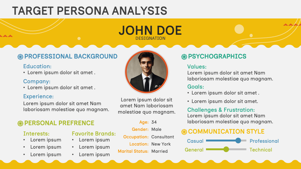 Target Persona Analysis Template for Google Slides and PowerPoint - PPT ...