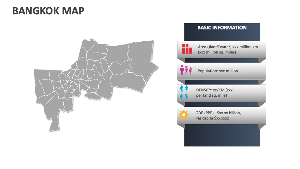Bangkok Map for Google Slides and PowerPoint - PPT Slides