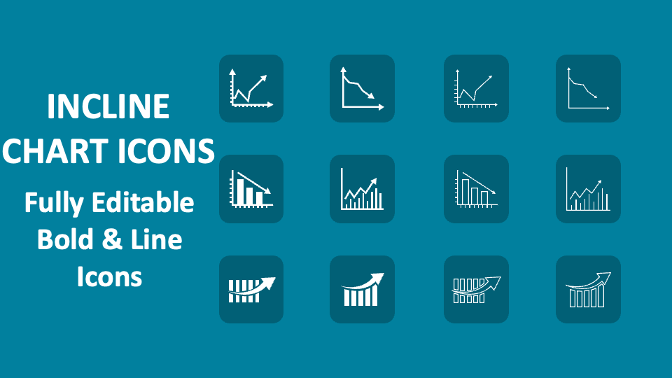 Incline Chart Icons for Google Slides and PowerPoint