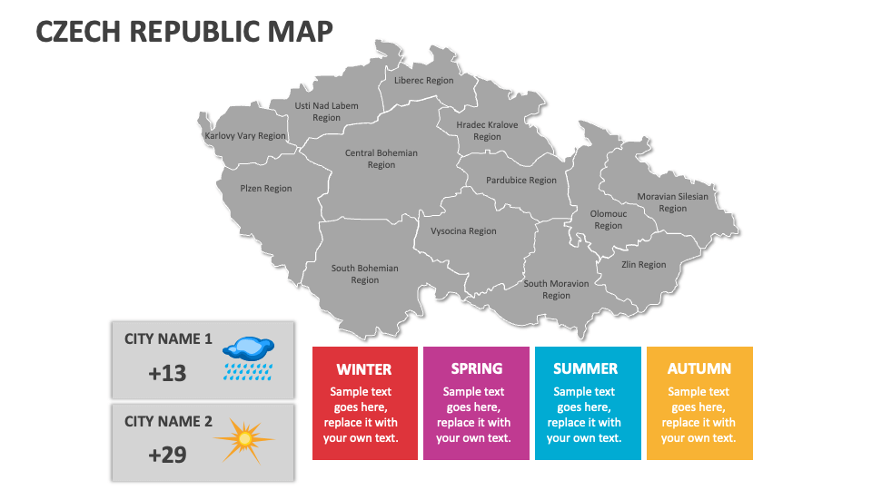 Czech Republic Map for Google Slides and PowerPoint - PPT Slides