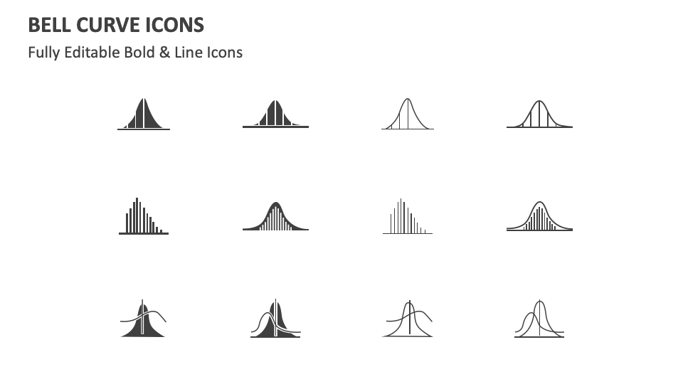 Bell Curve Icons for Google Slides and PowerPoint
