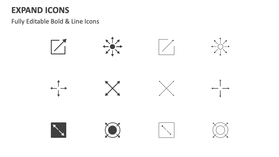 Expand Icons for Google Slides and PowerPoint