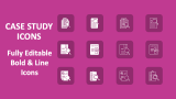Case Study Icons for Google Slides and PowerPoint