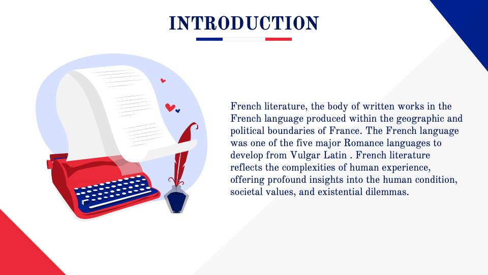 Free French Literature Presentation Theme Template for Google Slides ...
