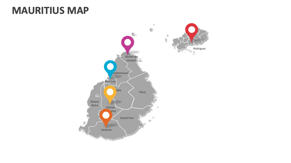Mauritius Map for Google Slides and PowerPoint - PPT Slides