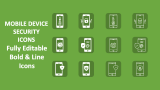 Mobile Device Security Icons for Google Slides and PowerPoint