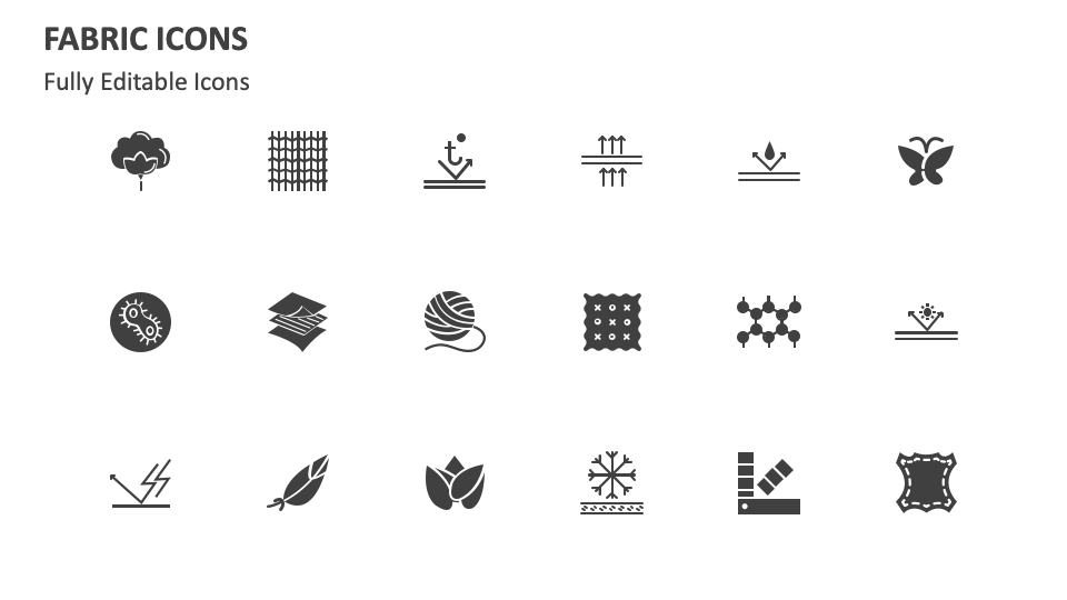 Fabric Icons for Google Slides and PowerPoint