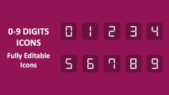 0-9 Digits Icons for PowerPoint and Google Slides - PPT Slides